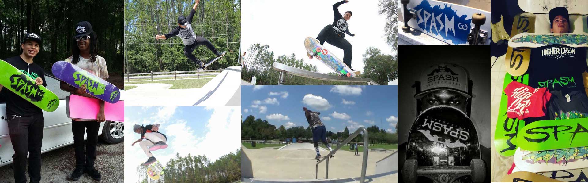 SPASM Skateboards - View decks, meet TEAM SPASM, The Eco Skate Project ...